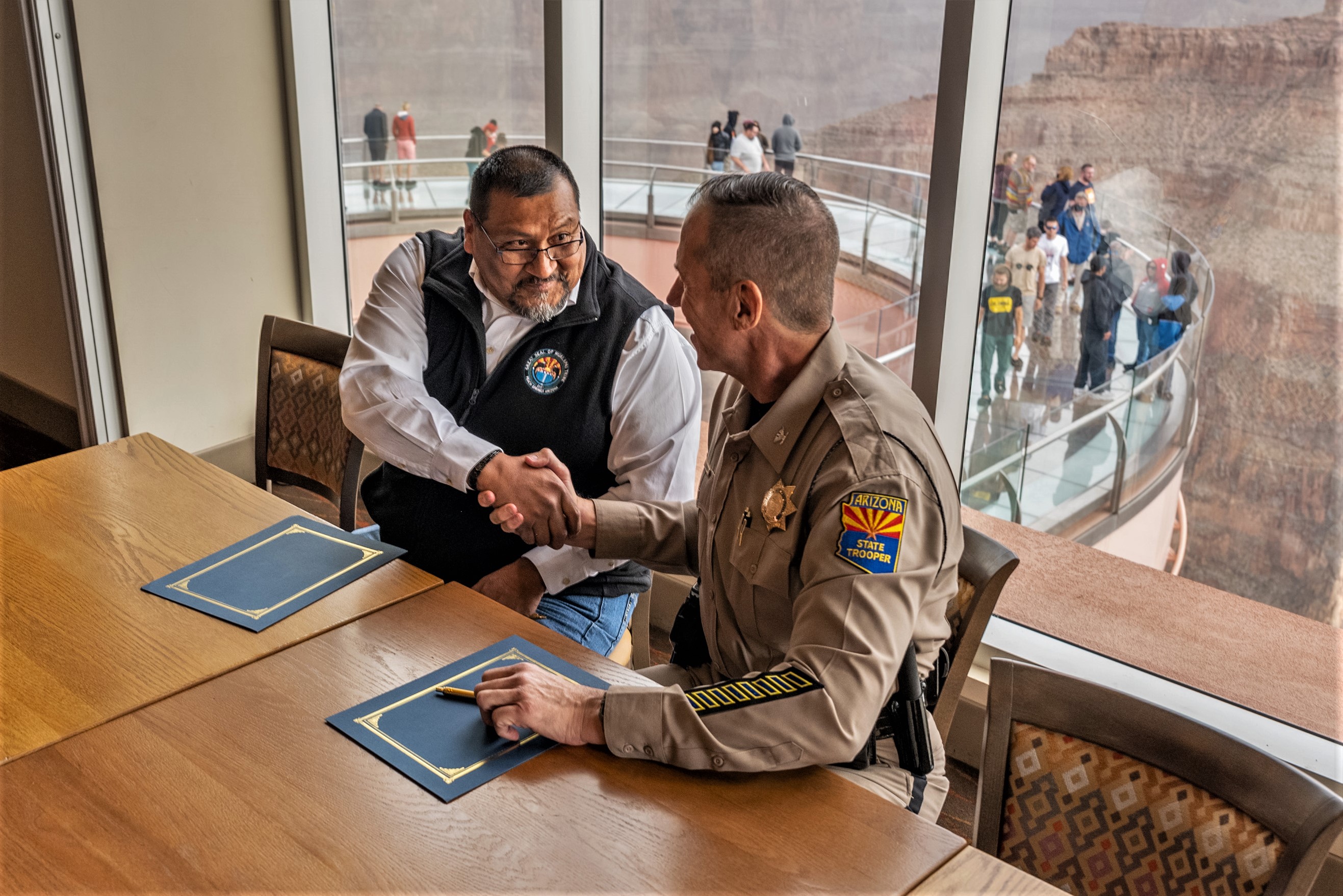 Hualapai Tribe and Arizona Department Of Public Safety Sign Mutual Aid Agreement at the Grand ...